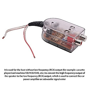 Car Audio Converter,MoreChioce 12V Car High to Low Impedance Converter Wire Converter Line Converter for RCA Line Amplifier to High-Low Adapter