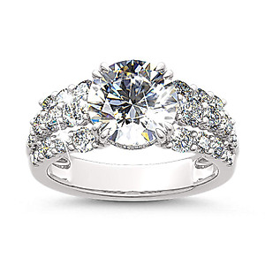 Jeulia Wedding Rings Engagement Rings for Women Anniversary Promise Ring Bridal Sets 925 Sterling Silver with 4.75 ct Primary Stone+2.59 ct Side Stone (8.0(U.S))