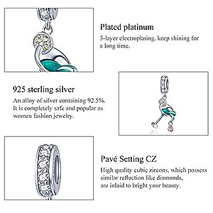 Eternalll Jewellery Cup Charm Original 925 Sterling Silver Charms Teapot Wine Cup Charm Coffee Cup Bead Charms for Bracelets Mom Daughter Wife ( (Wine Cup for Charms for Bracelets)