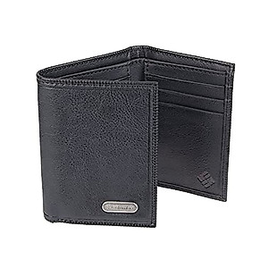 Columbia Men's RFID Leather Wallet Trifold Vertical Security Protection Accessory, -black Joey, One Size