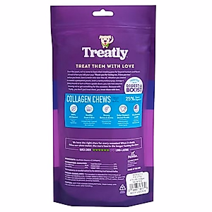 Treatly USA Collagen Rolls 9-10" Dog Chew Treats - Natural Flavor, 4 Count/1 Pack