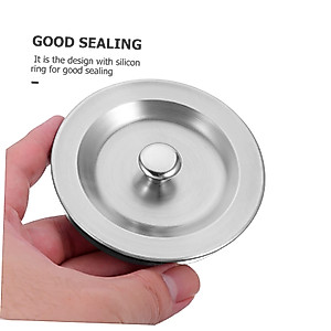 jojofuny 2pcs Sink Kitchen Sink Drain Bathtub Stoppers Drain Gasket for Drain Kitchen Sink Shower Drain Covers Drain Stopper Pearlescent Filter