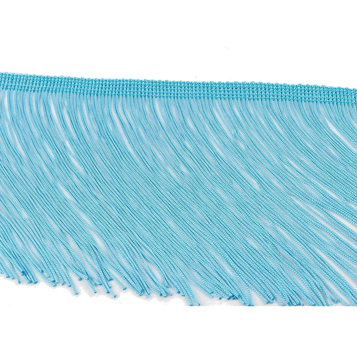 Heartwish268 Fringe Trim Lace Polyerter Fibre Tassel 6inch Wide 10 Yards Long for Clothes Accessories Latin Wedding Dress DIY Lamp Shade Decoration Black White Red(Lake Blue)-L8