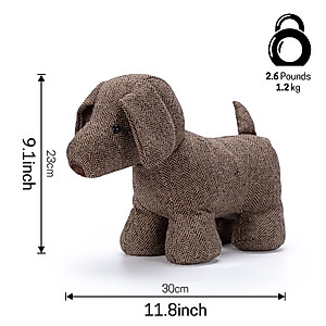 SWISSELITE Cute Decorative Weighted Door Stopper for Home and Office Compact Animals Décor Door Stopper with Soft Fabric