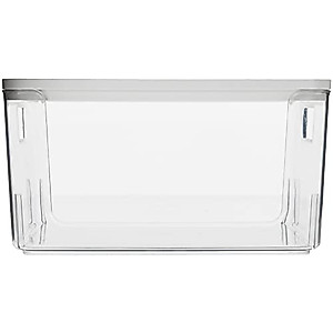Rosanna Pansino x iDesign Recycled Plastic Open Front Kitchen Storage Bin with Lid, Clear Bin/Marshmallow Lid, 12” x 12” x 6”