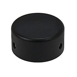 Bitray Guitar Effect Footswitch Topper Aluminium Alloy Pedal Caps with Wrench Black - 2PCS