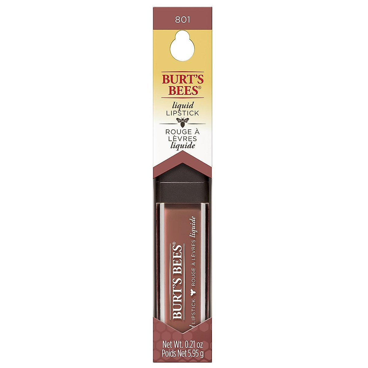 Burt's Bees 100% Natural Glossy Liquid Lipstick, Sandy Seas, 1 Tube