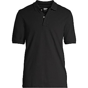 Lands' End Mens Short Sleeve Comfort First Mesh Polo Black Regular X-Large