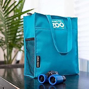 Urban Infant Tote Bag for Kids - Outer Pocket, Name Tag, 2 Mesh Bottle Holders, and Zippered Top – Perfect for After-School Activities and Travel - 13” x 11” x 5” - Blue