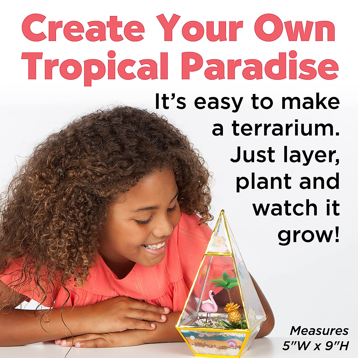Creativity for Kids Tropical Terrarium Craft Kit - Kids Terrarium Kit for Ages 7+, STEAM Activity