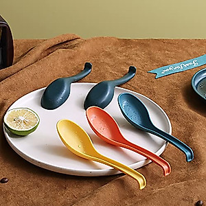 Evanda Soup Spoon, ECO Friendly Dinner Spoon,Made of Food Grade PP, BPA Free,Easy Clean,Dishwasher Safe Set of 12(Mix Color)