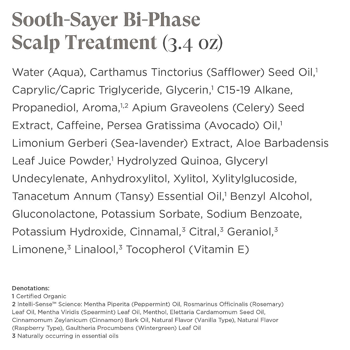 Intelligent Nutrients Sooth-Sayer Bi-Phase Scalp Treatment - Deeply Hydrating Plant Oils Help Balance & Improve Dry, Itchy Scalp - Soothing Celery Seed Extract & Caffeine (3.4 oz)