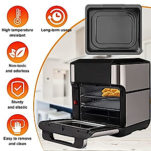 Air Fryer Grill Pan for Instant Vortex Plus10 Quart, 10.1 * 9’’ Food Grade Nonstick Replacement Rack Parts Tray Grill Crisper Plate for Innsky CROWNFUL 10.6Qt Air Fryer Oven, Dishwasher Safe