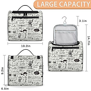 XMNYGJ Vintage Dragonfly Hanging Toiletry Bag for Men Women Travel Cosmetic Makeup Organizer Bag Water Resistant Large Portable Wash Case for Accessories, Toiletries, Cosmetics