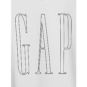 GAP womens Logo Crew Hooded Sweatshirt, White000, Large US