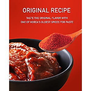 Taekyung Chili Powder For Paste (Fine, 1LB) - Korean Gochugaru. Red Pepper Spice Seasoning for Asian Food. MSG Free.