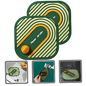 Veemoon 2pcs Floor Drain Cover Bathtub Silicone Blocker Sink Plug Drain Garbage Basket Hair Sink Tub Stopper Bathtub Drain Kitchen Drain Covers Shower Toilet Hair Accessories