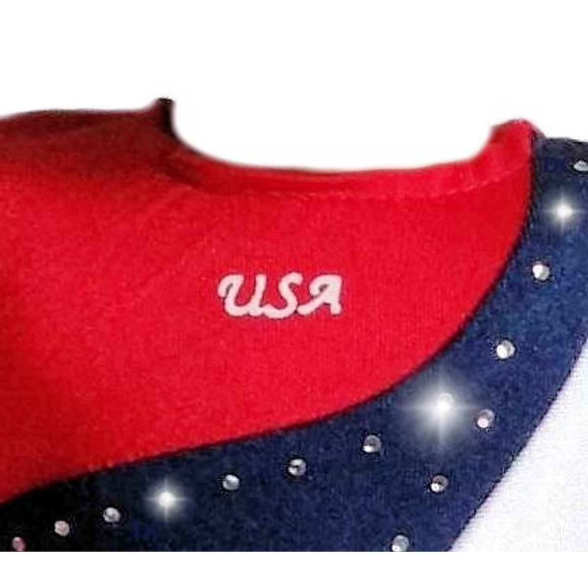 2024 American Doll Girl USA Gymnastics Doll Clothes Set with Leotard, Mat, Olympic Medal and Hair Accessory. 4 PCS in All! Doll Not Included