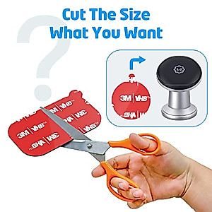 WixGear 3M [6 Pack] Sticky Adhesive Pads Replacement Mounting Tape, Dashboard Sticker Pads for Magnetic Phone Car Mount, Double Sided 3M Adhesive Pads, 6 3M with 2 Dry Wipes for Magnetic Car Mounts