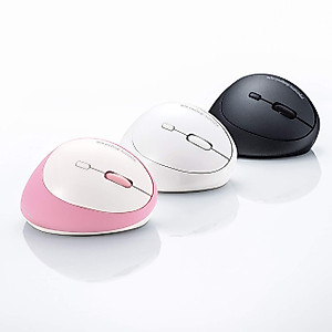 SANWA 2.4G Wireless Ergonomic Mouse White, Vertical Optical Ergo Mouse Small Hands, Cordless Mice for Wrist Pain, 800/1200/1600 DPI, 5 Buttons, Compatible Mac, Windows, PC, Desktop