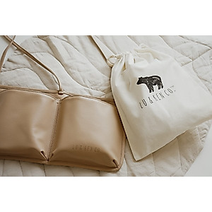 Lu & Ken Baby Nursery Crib Organizer - Vegan Leather Hanging Diaper Organizer for Crib - 13.5 x 7.5 Inch Nursery Storage Bedside Crib – Water and Stain Resistant