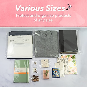 Pack It Chic - 10” X 13” (200 Pack) Clear Resealable Cello Bags - Fits 10X13 Prints, Photos, Documents - Self Seal