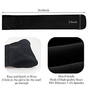 Obacle Scarf for Men Women for Winter Cold Weather Neck Scarf Quick Wear (Black)