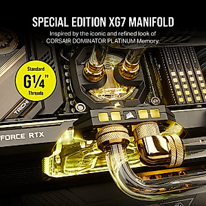 Corsair Hydro X Series XG7 RGB 4090 Founders Edition GPU Water Block - for NVIDIA® GeForce RTX™ 4090 FE - CNC Nickel-Platted Copper, 50 Cooling Fins, Included Backplate & ARGB Adapater Cable - Black