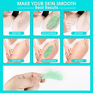 Crskiy Wax Warmer Hair Removal Kit for Women and Men with 4 Flavors Hard Wax Beans (14.1oz), Multiple Formulas for Coarse Hair, Eyebrow, Armpit, Bikini, and Brazilian Waxing