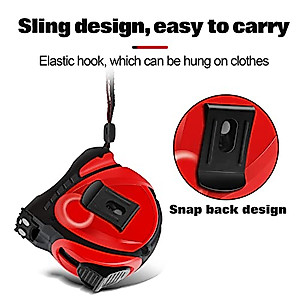 WISEUP Magnetic Tape Measure 25 Ft with Fractions 1/8 and Metric,Easy to Read,Measuring Tape with Belt Clip for Surveyors,Engineers,Household,Carpentry,Construction