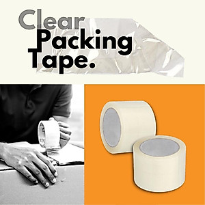 Clear Packing Tape, Packaging Shipping Tape Rolls, 3 Inch x 110 Yards, 1.9 Mil Thick, 24 Pack