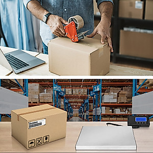 Fuzion 330lbs/5 oz Digital Shipping Scale for Packages, Heavy Duty Weight Scale, Stainless Steel Large Platform