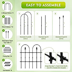 Garden Trellis for Climbing Plants Outdoor and Indoor, 35inch*33inch Thickened Rustproof Plant Support Fence Climbing Frame for Ivy Vines Rose Vegetable Flower Potted Plants Climbing