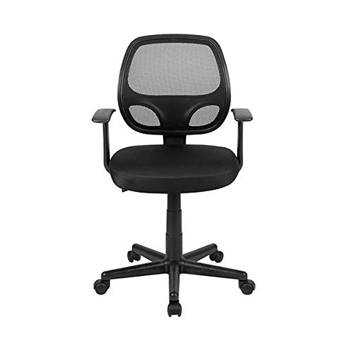 Flash Furniture Flash Fundamentals Mid-Back Black Mesh Swivel Ergonomic Task Office Chair with Arms