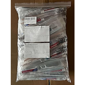 HQSLsund 50pcs Disposable Toothbrushes with Toothpaste Floss Individually Wrapped, 2 Color Disposable Toothbrush, 10g Toothpaste, Dental Floss Pick, Bulk Toothbrush Kit for Homeless,Airbnb,Hotel