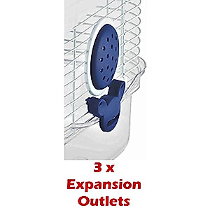 4-Levels Hamster Mice Mouse Cage with Large Top Exercise Ball 25" Height (Blue)