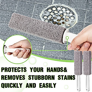 20 Pack Pumice Toilet Bowl Cleaner Pumice Stone with Long Handle Toilet Stone Cleaning Block for Bath Grout Pool Kitchen Tubs Showers