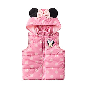 Disney Princess Minnie Mouse Frozen Elsa Anna Girls Long Sleeve Shirt, Vest and Legging Pants Set for Toddler and Little Kids