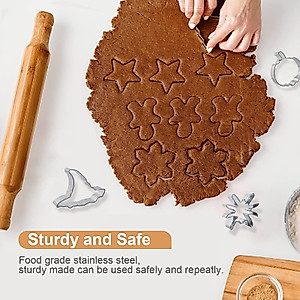 7PCS Large Halloween Cookie Cutters Set, Stainless Steel Metal Halloween Cookie Cutters Shapes - Witch's Hat, Pumpkin, Ghost, Bat Spidder and Cats (Halloween Cookie Cutter)