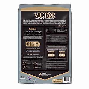 Victor Super Premium Dog Food – Purpose - Senior Healthy Weight – Gluten Free Weight Management Dry Dog Food for Senior Dogs with Glucosamine and Chondroitin, for Hip and Joint Health, 15lbs