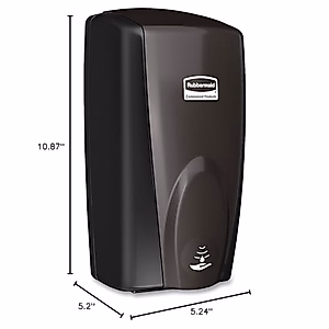 Rubbermaid Commercial Products AutoFoam Hand Soap & Sanitizer Dispenser, Black/Black Pearl, Touchless, Wall Mount, Battery Operated, for Restrooms in Offices/Hotels/Entertainment/Schools