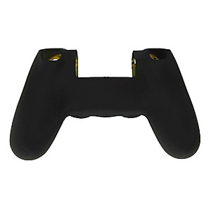 yueton Totem Pattern Soft Silicone Gel Rubber Grip Protective Skin Case Cover for PS4 Controller (Yellow)