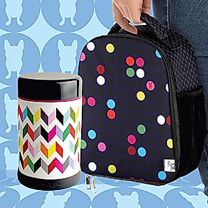 French Bull Stainless Steel Leak Proof Hot Lunch Thermos Vacuum Insulated Food Soup Jar Container, Easy Grip Lid, 16oz, Ziggy