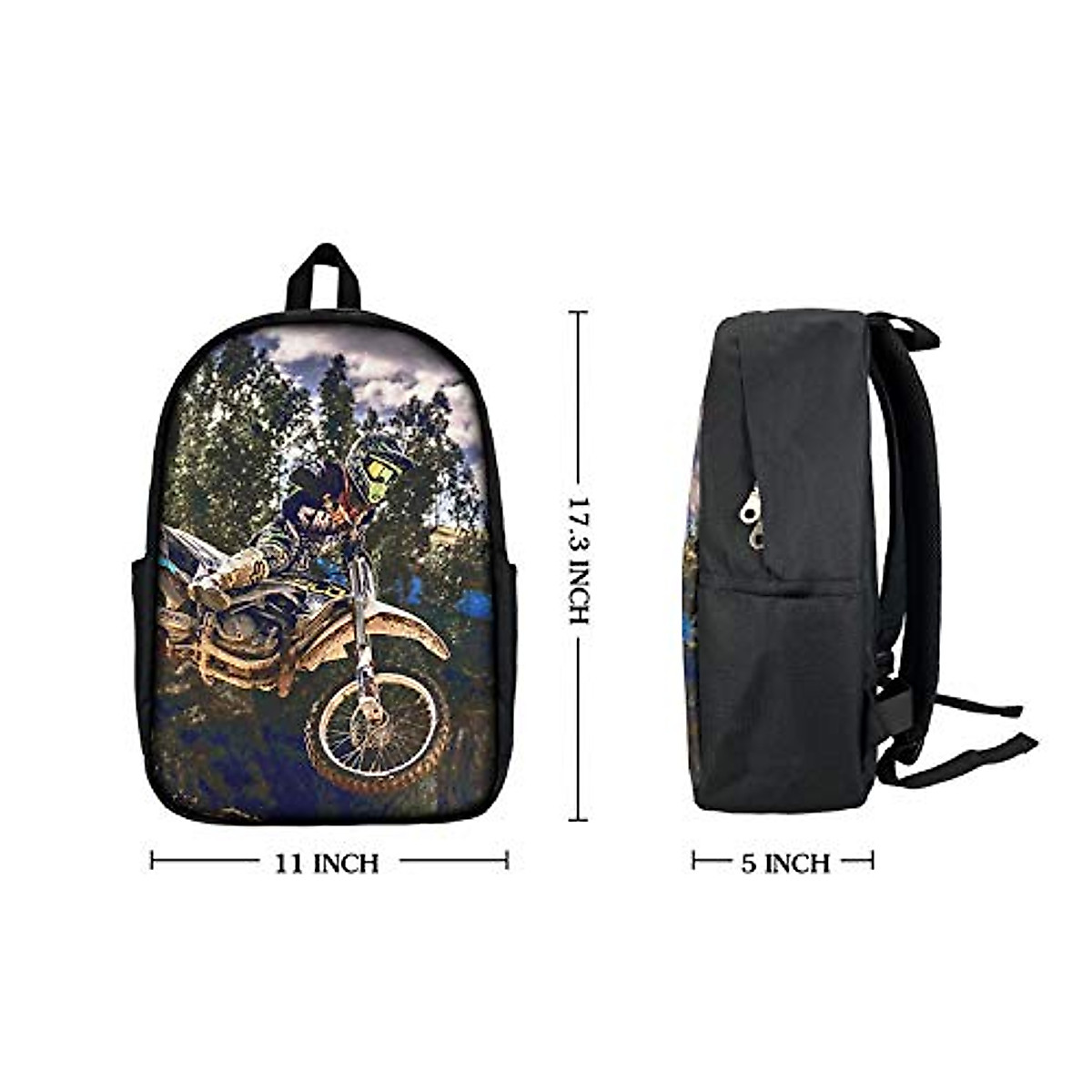 Black And White Wolf Lightweight Backpack Bookbags Outdoor Travel Laptop Daypack