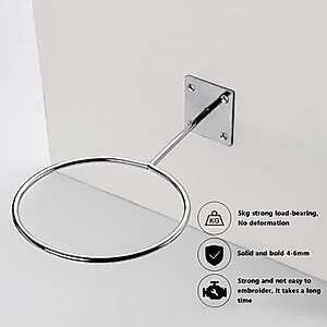 Ball Holders Wall Mount Sports Exercise Ball Storage Rack Organizer for Display Basketball Volleyball Soccer Football Medicine Ball (Sliver-5.6in)