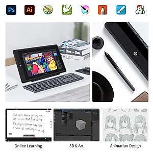 GAOMON PD156Pro - 15.6" Drawing Tablet with Screen Full-Laminated 120% sRGB Pen Display with Dial Key & 10 Hotkeys, Battery-Free Stylus Art Tablet for Digital Drawing, Anime, Sketch, Graphic Design