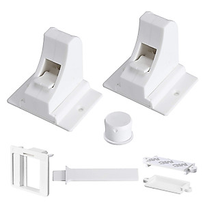 Baby Proofing Magnetic Cabinet Locks - Safeasy Adhesive Children Safety Magnet Drawers Latches (2)