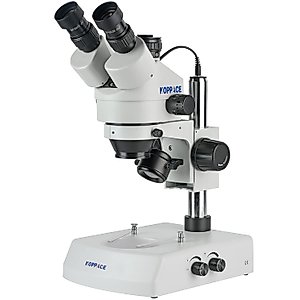 KOPPACE 3.5X-180X Trinocular Stereo Microscope Upper and Lower LED Light Source Continuous Zoom Lens Mobile Phone Repair Microscope.