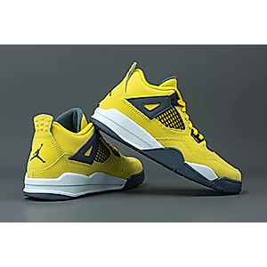 Nike Little Kid Jordan 4 Retro Lightning Tour Yellow/Dark Blue Grey (BQ7669 700) - 12.5 Multicolor 12.5 Little Kid