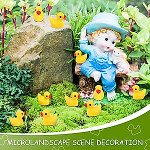 JIUZHU 220 Pcs Mini Resin Duck Christmas Miniature Figure Landscape Aquarium DIY Birthday Party Decoration Bonsai Interior Decoration Fairy Hide and Seek Prank